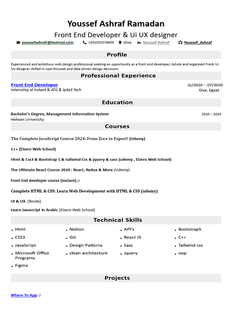 Youssef Ashraf | PDF | Java Script | Computing