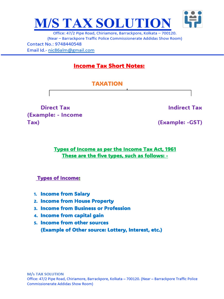 Income Tax Guide and Rates in Kolkata | PDF | Taxes | Government Finances