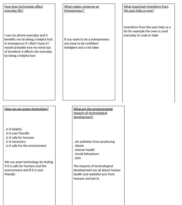 5 Questions Template With Bullet Points. | PDF