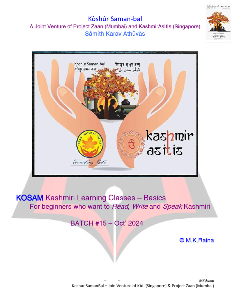 Basics of Kashmiri Language Classes | PDF | Linguistics | Languages
