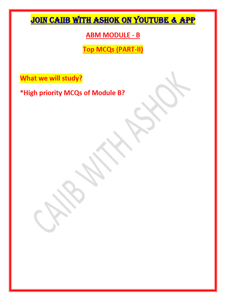 Abm 2024 Module B Top Questions Part Ii | PDF | Motivational | Motivation