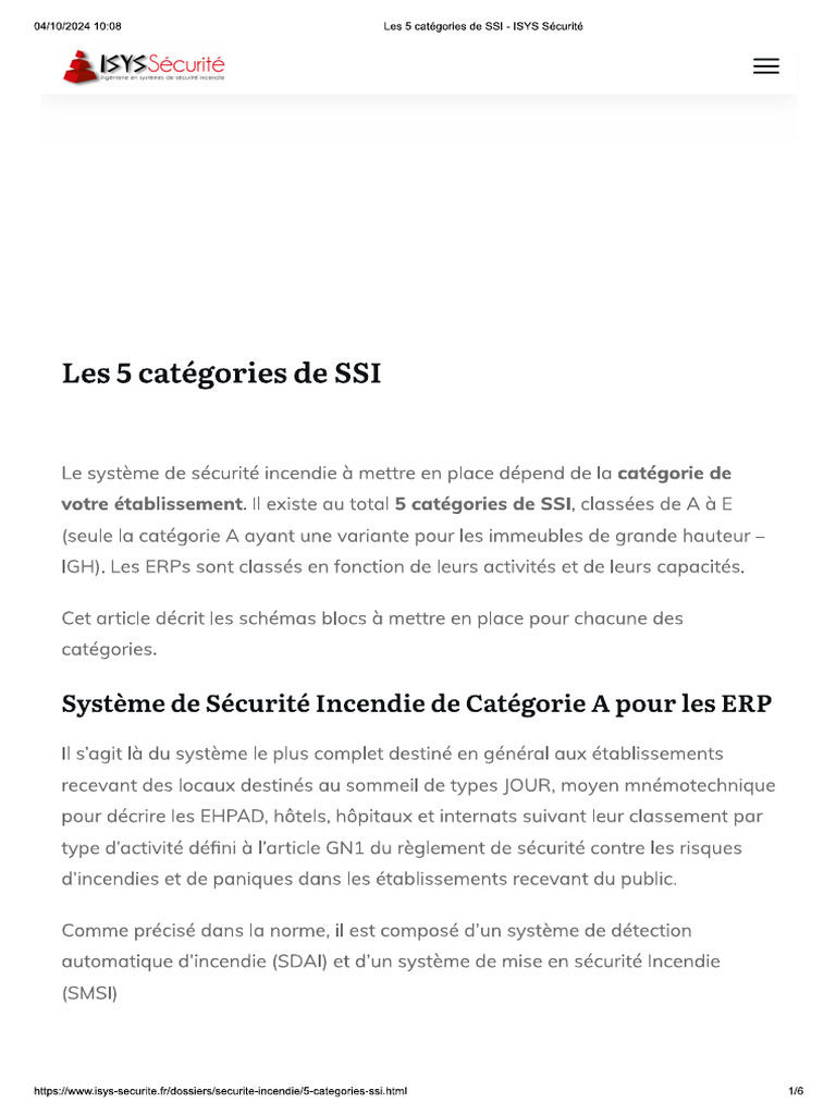 5 Catégories de SSI | PDF