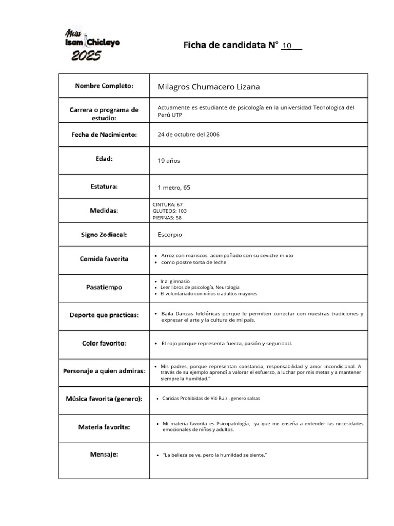 Milagros Chumacero Lizana | PDF