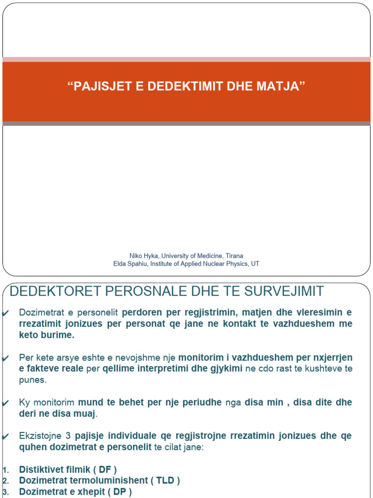 Pajisjet e Dedektimit | PDF