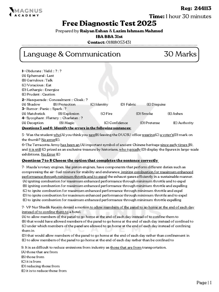 Free Mock Question 2025 | PDF | Capitalism | Fuel Economy In Automobiles