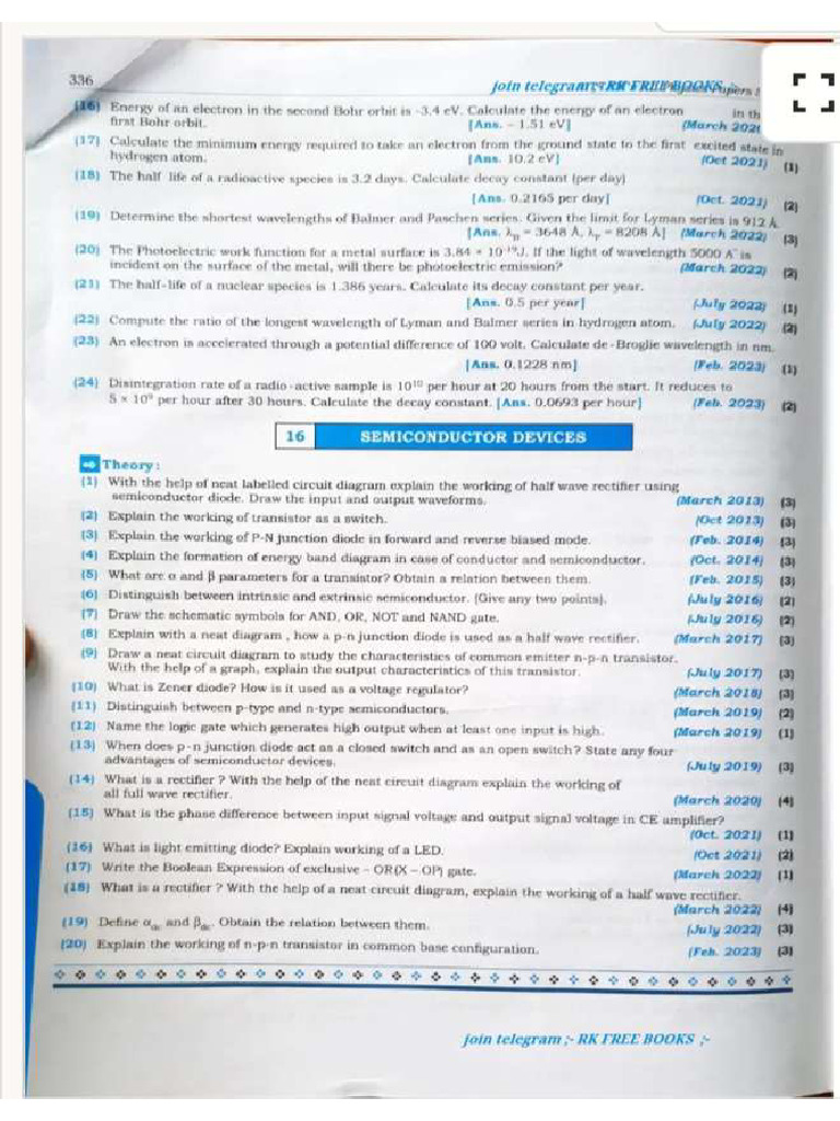 Physics Pyq 12 Sci | PDF