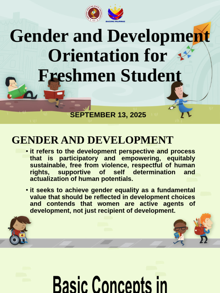 Gender and Development Orientation For Freshmen Student | PDF | Gender ...