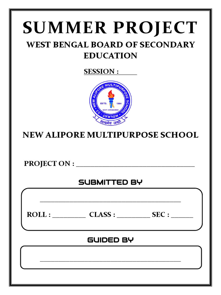 Summer Project Format | PDF