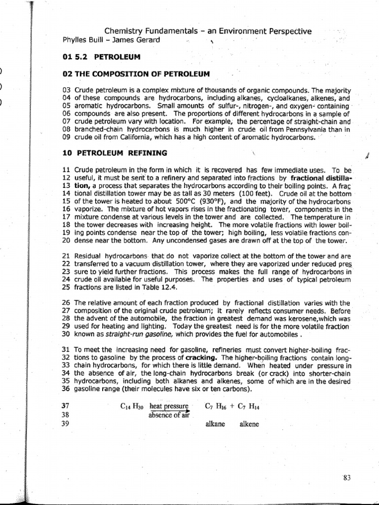 Petroleum The Composition of Petroleum | PDF