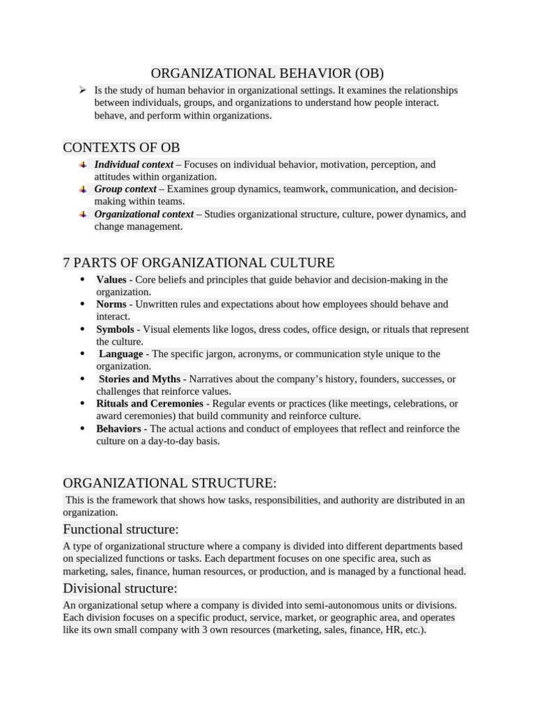 Understanding Organizational Behavior Dynamics | PDF | Organizational ...