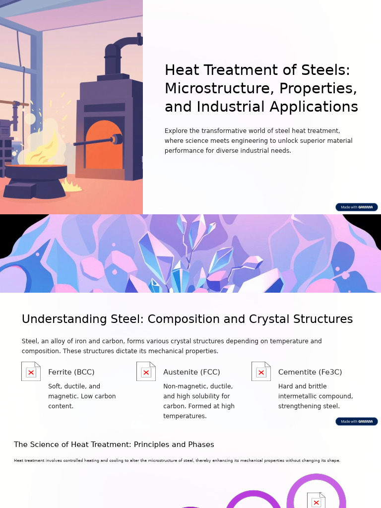 Heat Treatment of Steels Microstructure Properties and Industrial ...