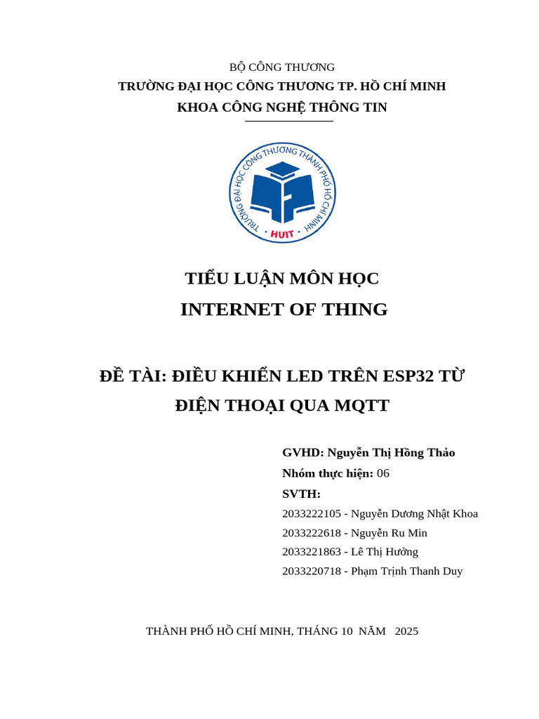 Nhóm 6 - IoT Remote Control | PDF