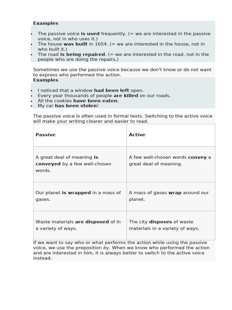 Passive Voice | PDF | Semantics | Linguistics