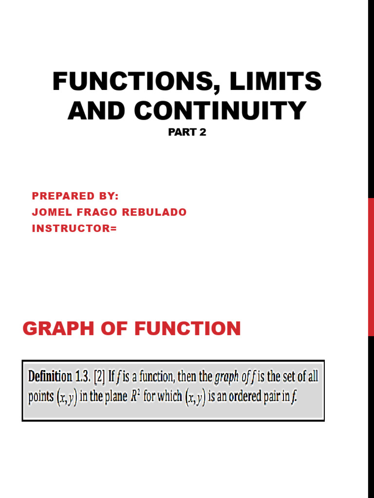 Module 1.1 Functions, Limits and Continuity Part 2 | PDF | Function ...
