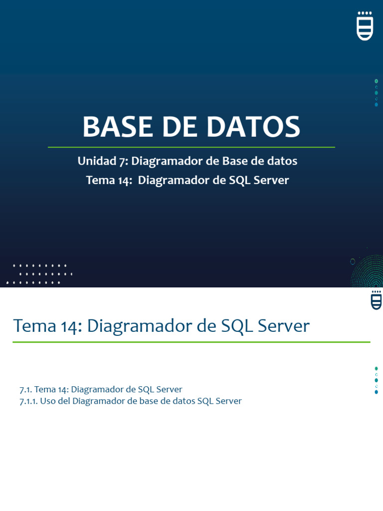 Tema 14 | PDF | Servidor SQL de Microsoft | Bases de datos