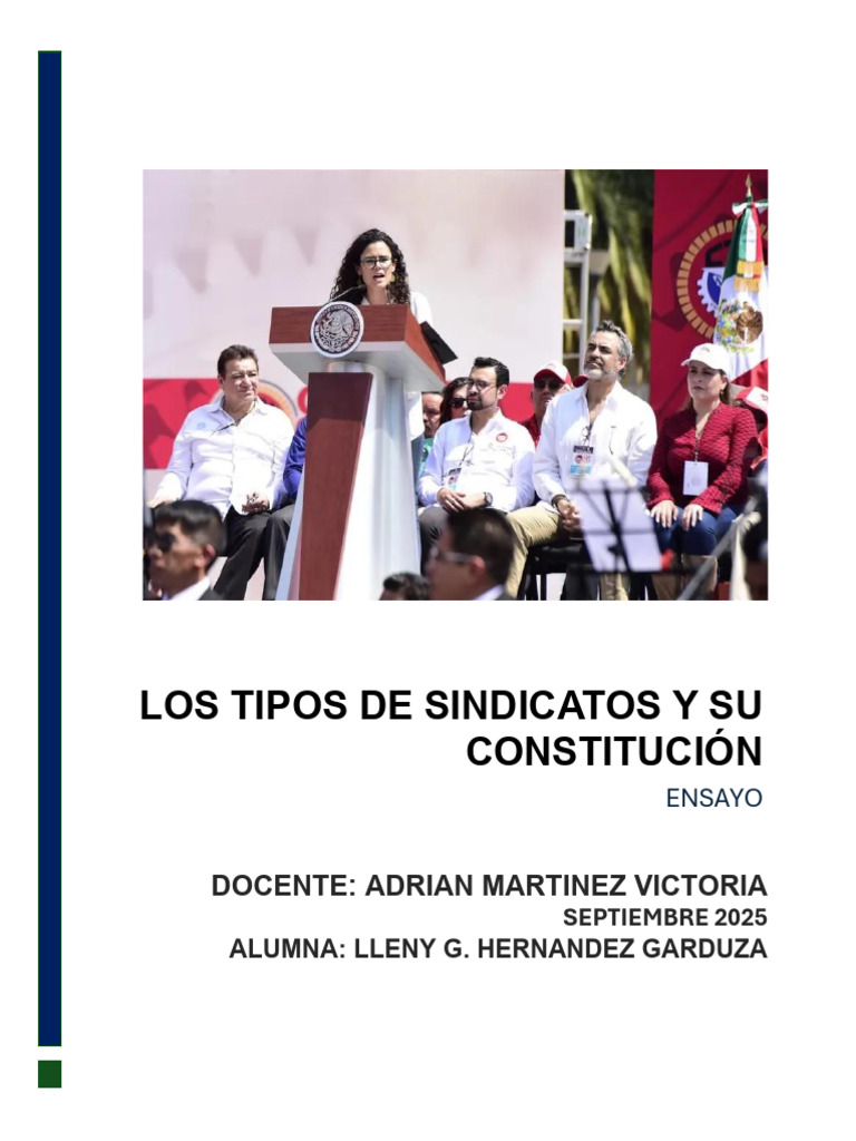 Tipos de sindicatos y su constitución | PDF | Sindicato | Derecho laboral
