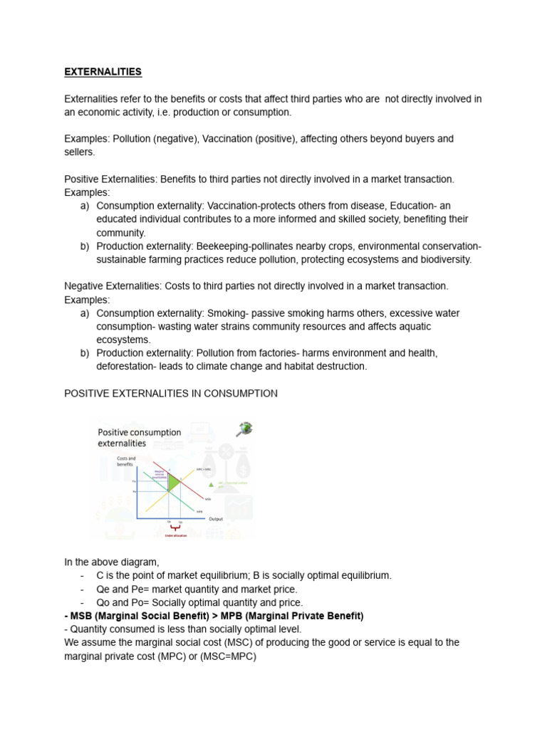 Understanding Externalities in Economics | PDF | Externality ...