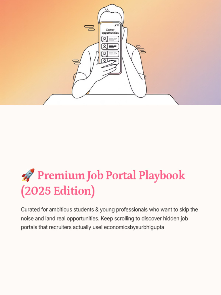 Premium Job Portal Playbook 2025 Edition | PDF | Recruitment | Résumé