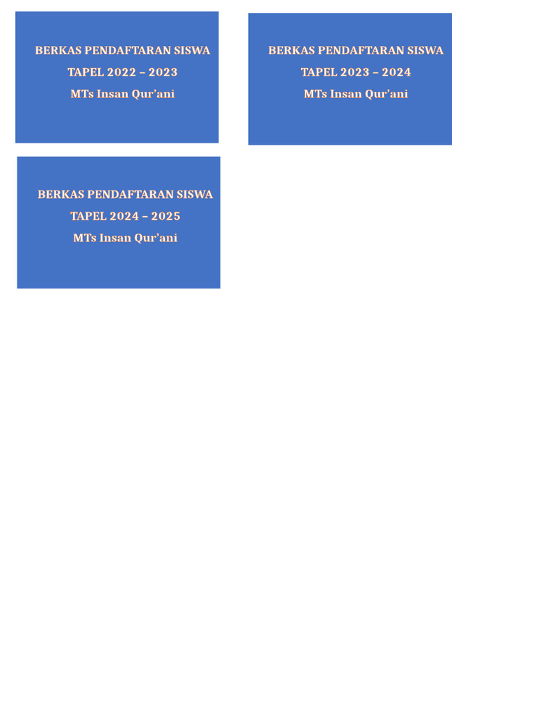 Label Tulisan Berkas Pendaftaran Siswa | PDF