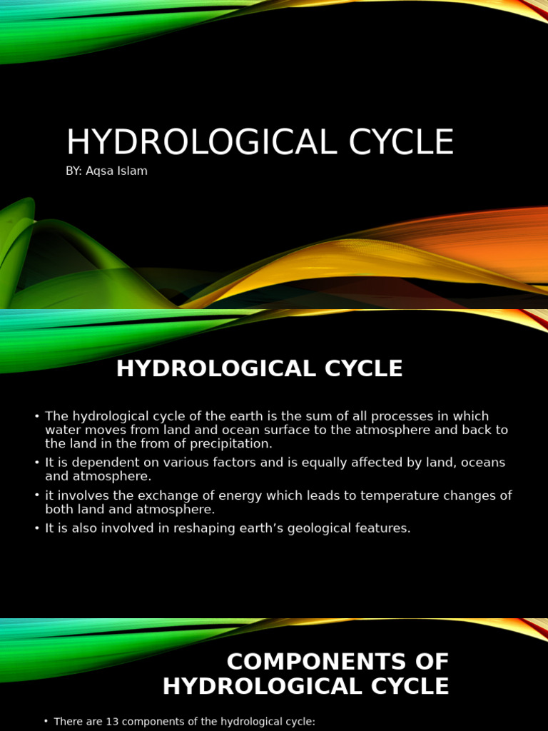 hydrological cycle and hydrological budget equation | PDF | Water Cycle ...