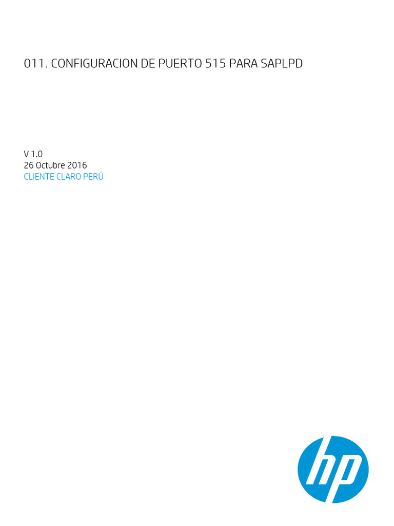 1.011. Configuracion de Puerto 515 para Saplpd | PDF | Cortafuegos ...