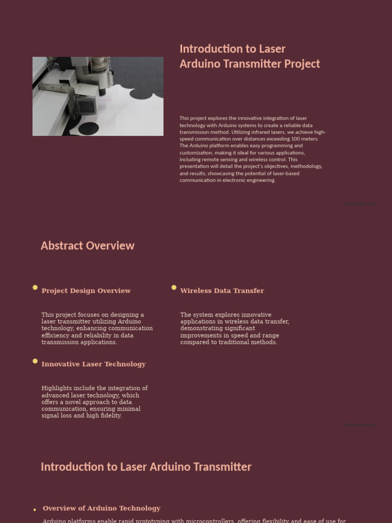 Introduction To Laser Arduino Transmitter Project by SlideMaker - App ...