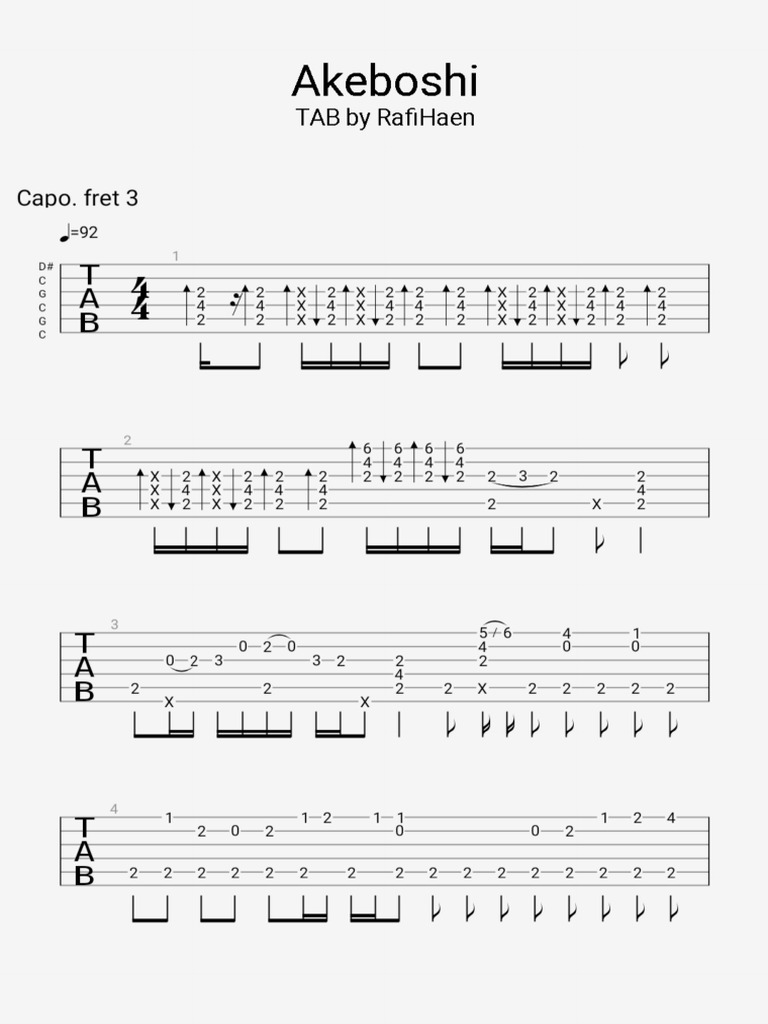 Rafi Haen - Demon Slayer S2 OP (Guitar Tab) | PDF