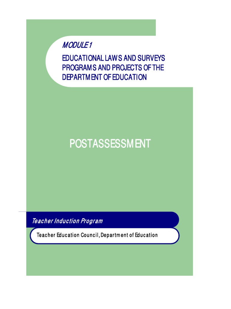 Teacher Induction Program Module 1 Assessment | PDF | Schools | Teachers