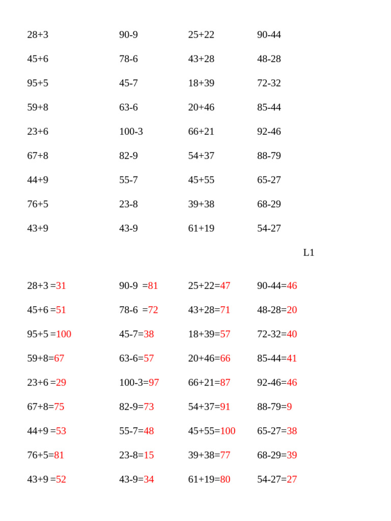 Math Problems and Solutions List | PDF