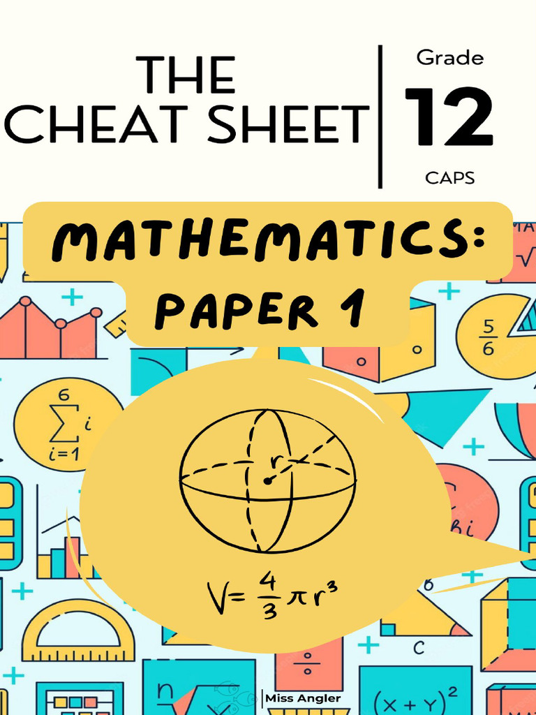 Math Cheat Sheet Paper 1 | PDF