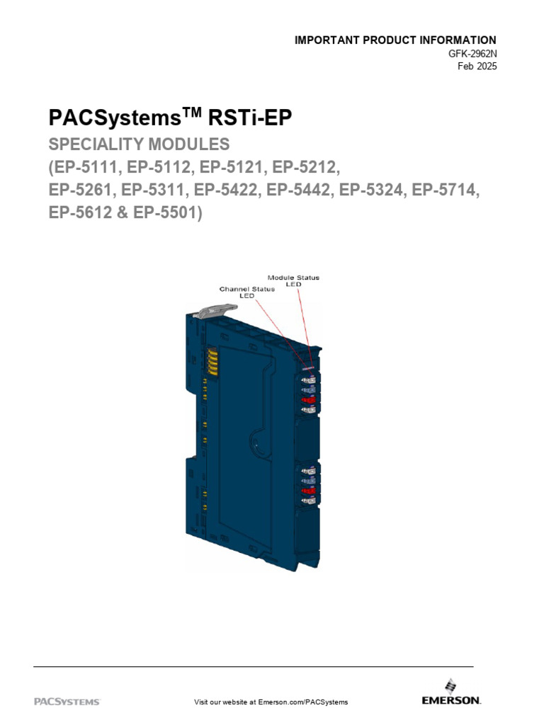 RSTi-EP Specialty Modules Overview | PDF | Bit Rate | Electronics