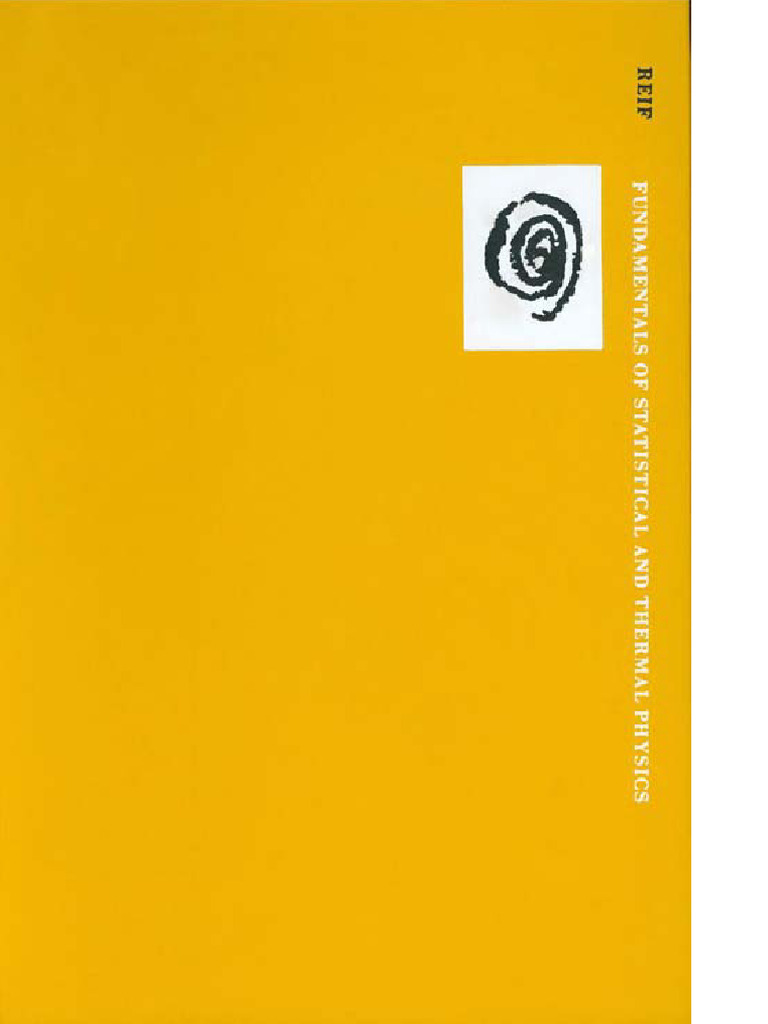 F Reif - Fundamentals of Statistical and Thermal Physics (Termodinâmica, Mecânica Estatística) | PDF