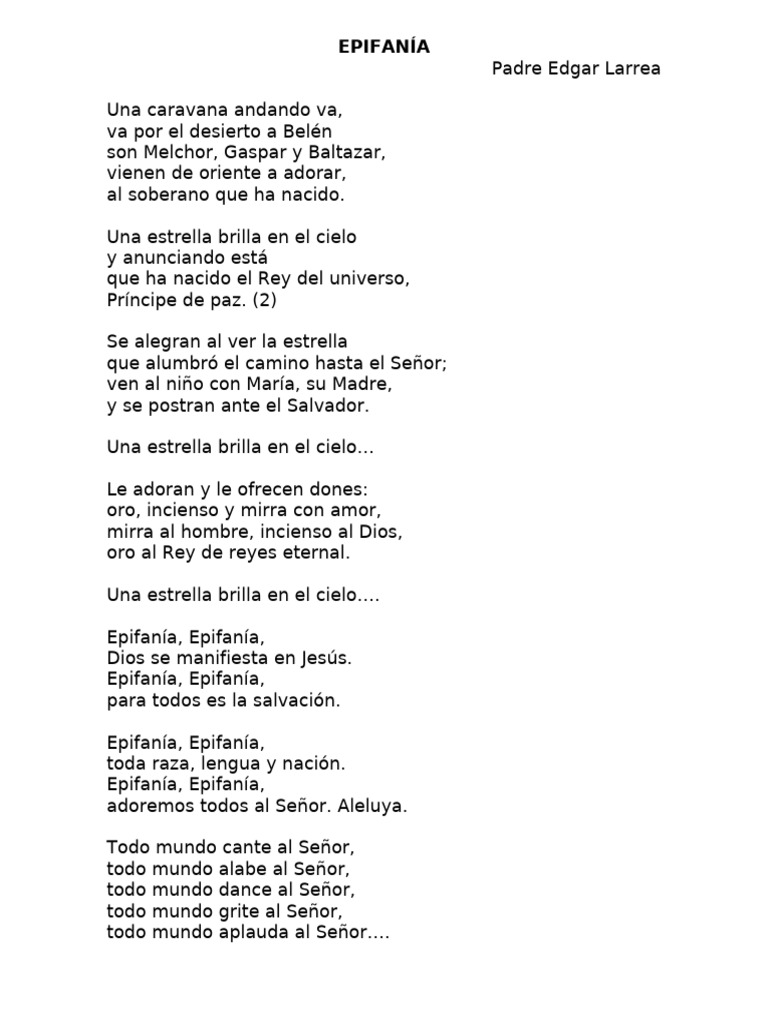 Celebración de la Epifanía en Belén | PDF