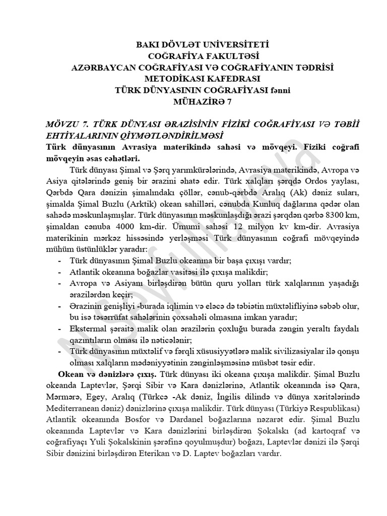 TD Muhazire 7 Yeni | PDF