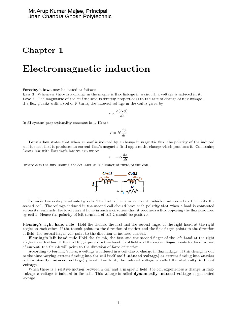 Electromagnetic Induction | PDF | Electromagnetic Induction | Inductor