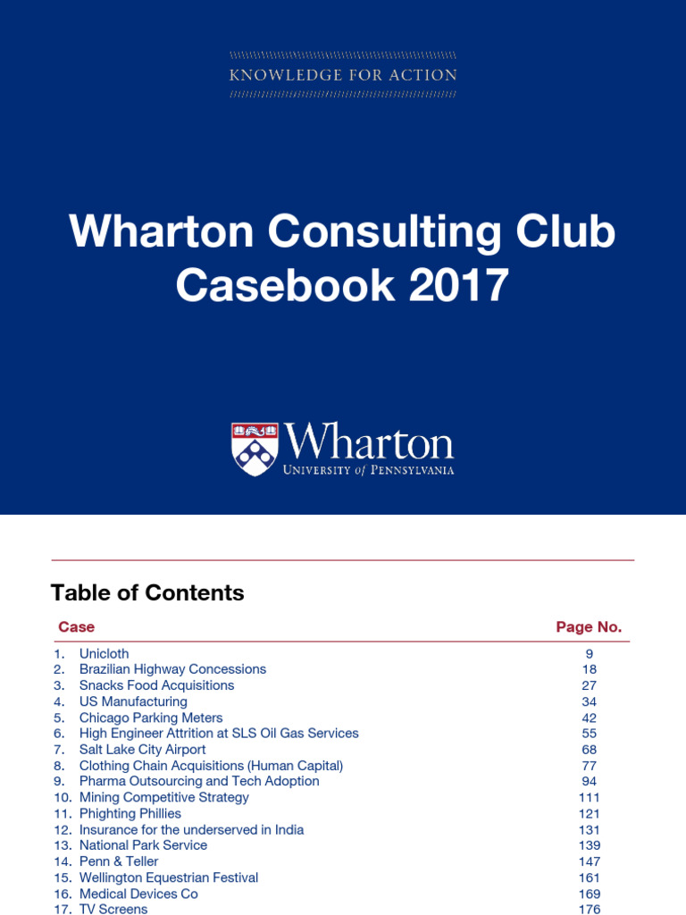 Wharton 2017 | PDF | Mergers And Acquisitions | Infrastructure