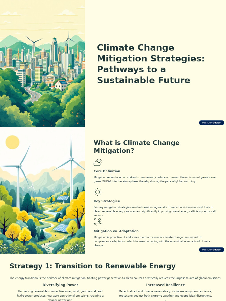 Climate Change Mitigation Strategies Final | PDF | Climate Change ...