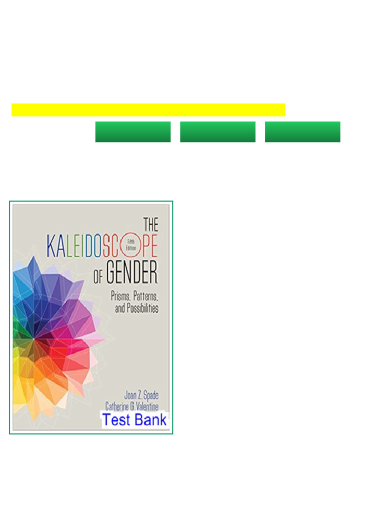 Kaleidoscope of Gender Prisms Patterns and Possibilities 5th Edition ...