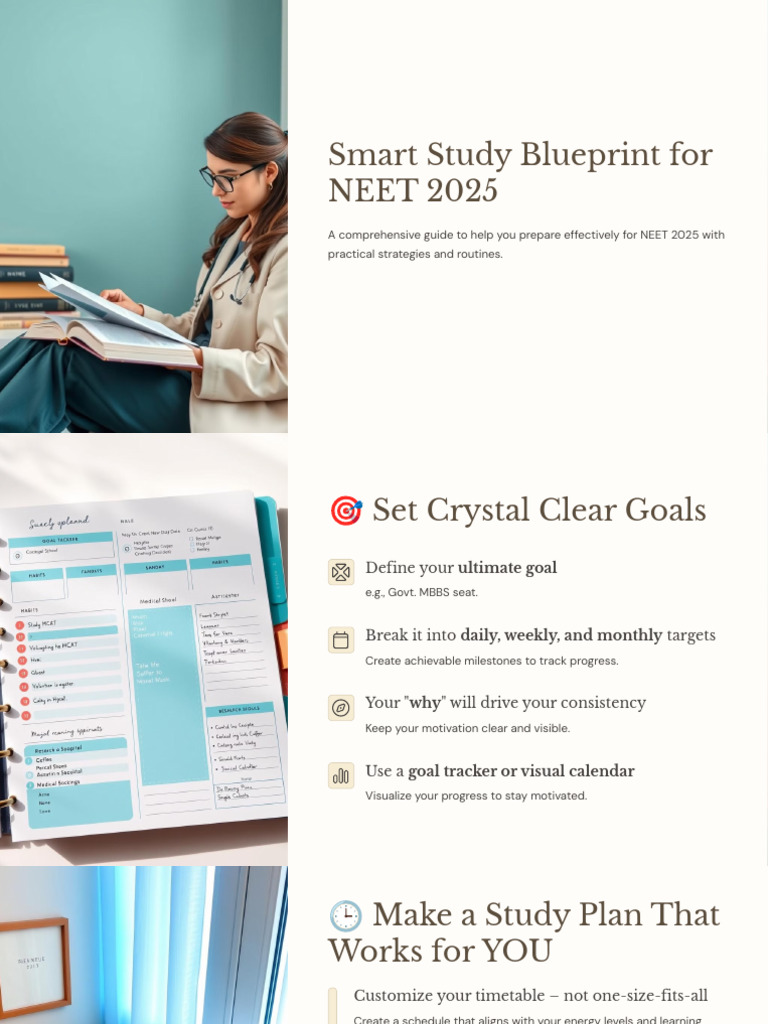 NEET 2025 Smart Study Blueprint | PDF | Learning | Motivational