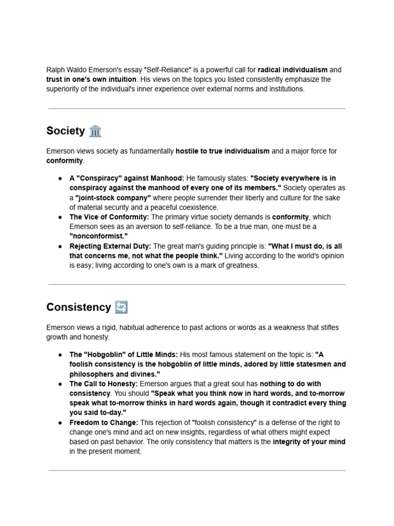 Transcendentalism Notes AP Lang | PDF