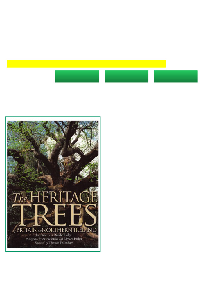 The Heritage Trees Britain Northern Ireland 1st Edition Jon Stokes ...