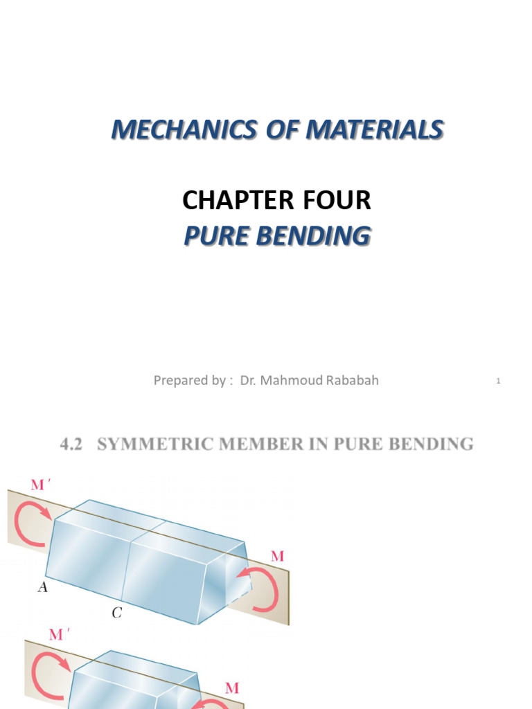 Mechanics Of Materials Chapter Four Pdf Bending Deformation
