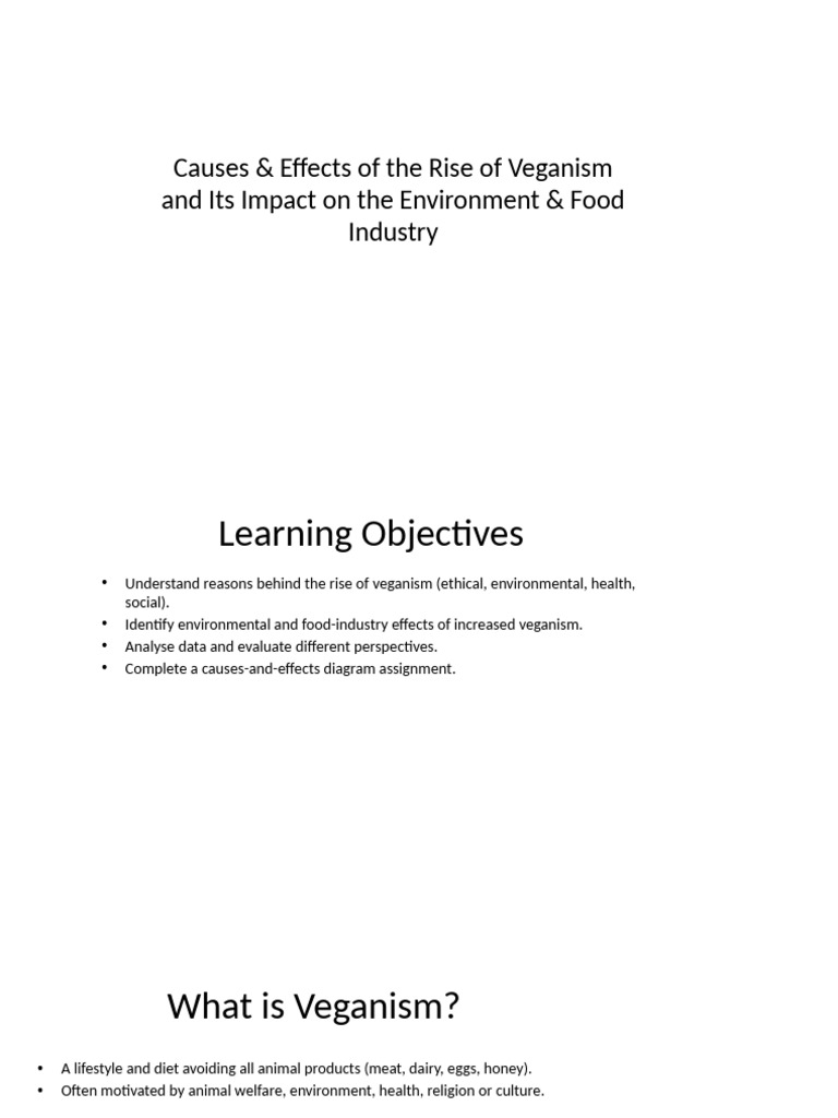 Veganism: Causes, Effects, and Trends | PDF | Agriculture | Veganism