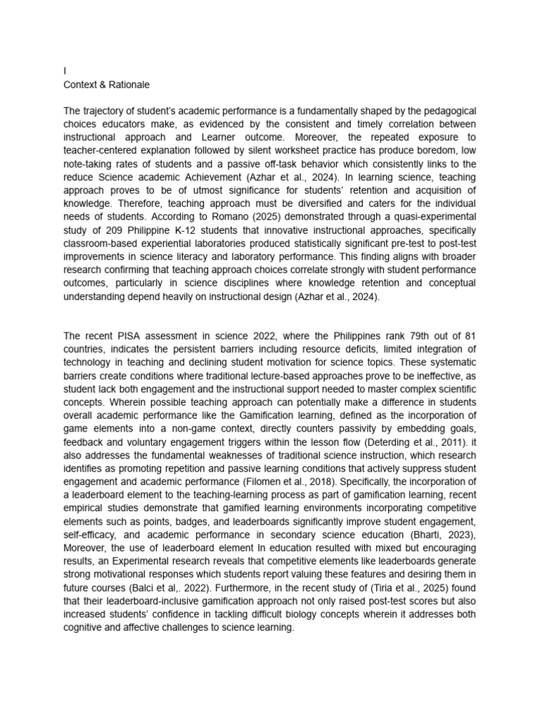 Context and Rationale | PDF | Learning | Science