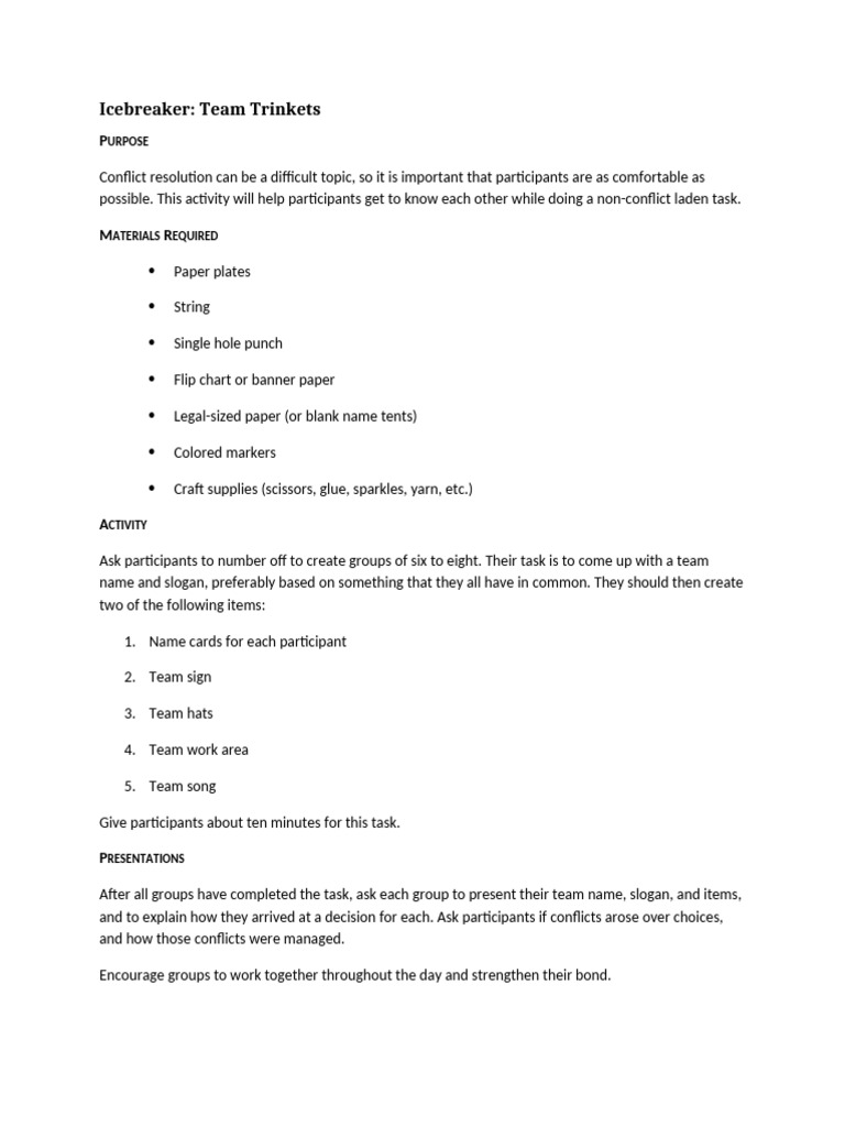 07 Team Trinkets | PDF