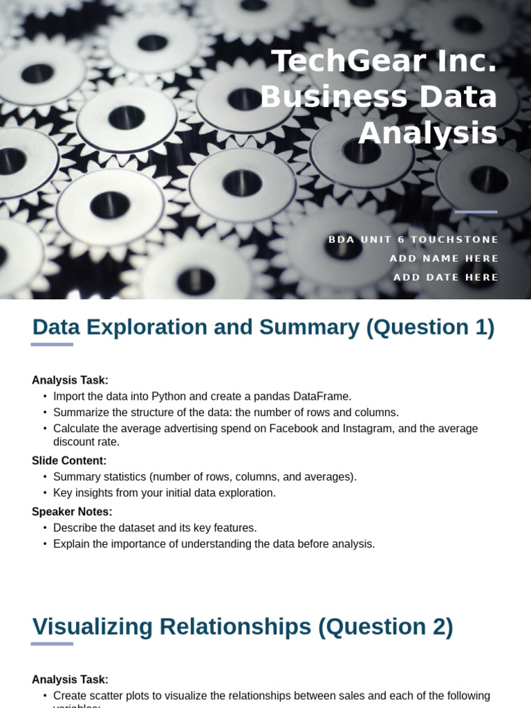 Tech Gear Student Template | PDF | Regression Analysis | Coefficient Of ...