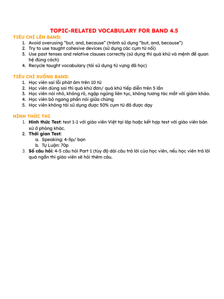 4.5 Topic Specific Vocabulary List 1 | PDF