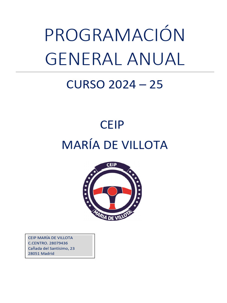PROGRAMACION-GENERAL-ANUAL-2024-2025-FINAL | PDF | Aprendizaje | Educación primaria