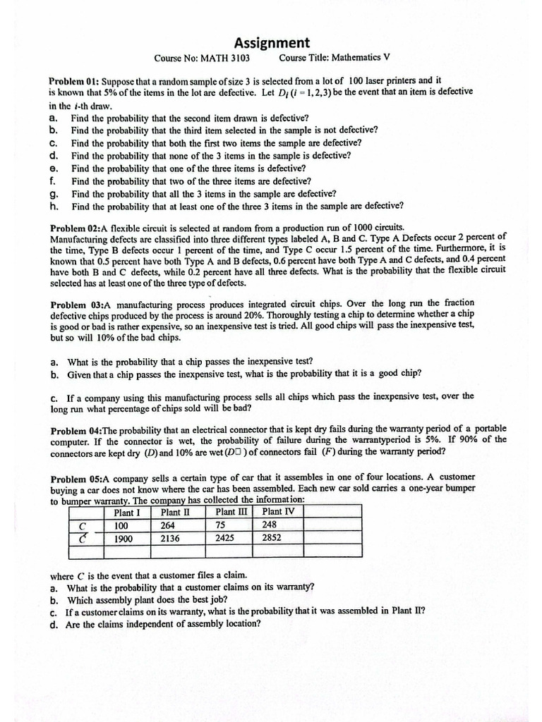 Math Assignment | PDF