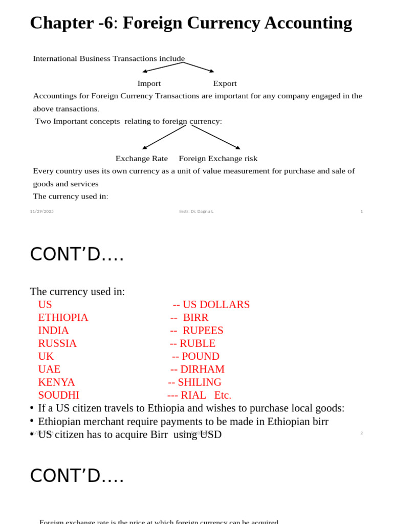 Chapter 6 Accounting For Foreign Currency Transaction-1 | PDF ...